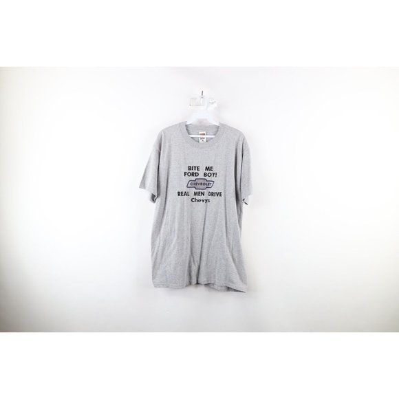 Vintage | Shirts | Vintage 9s Mens Large Spell Out Real Men Drive ...